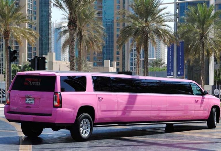 Pink Limo Rental in Dubai - Barbie Limo Car - Mala Limousines